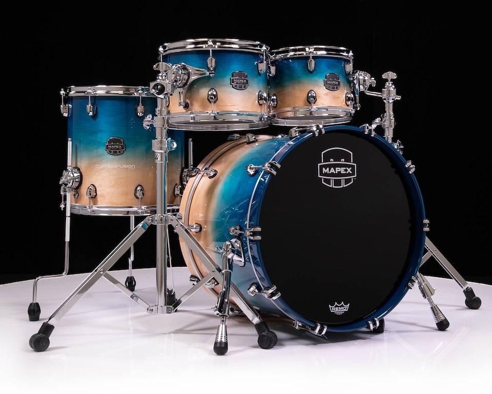 MAPEX SR504XUQ 4pc Fusion Shell Pack Aqua Fade