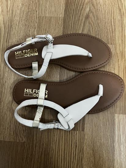 TOMMY HILFIGER kozne sandale,rimljanke. SNIŽENO