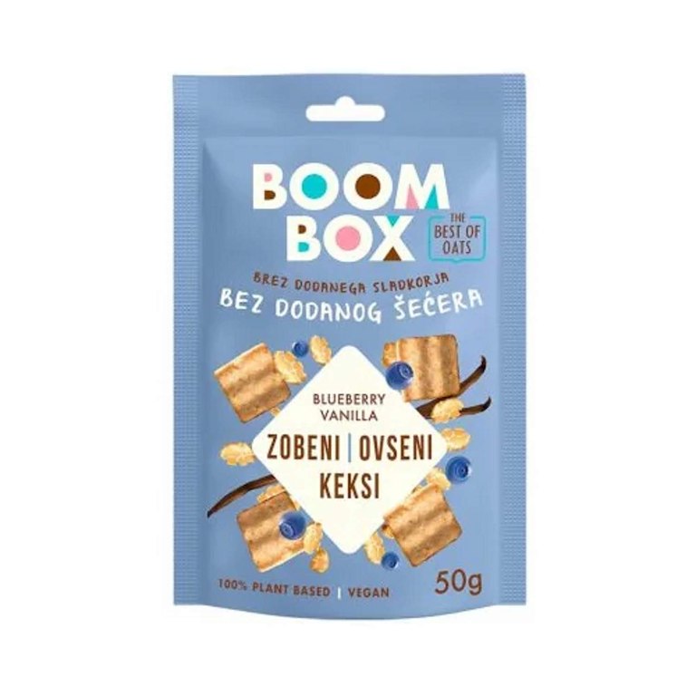 Boom box keks ovseni borovnica i vanila 50g boom box