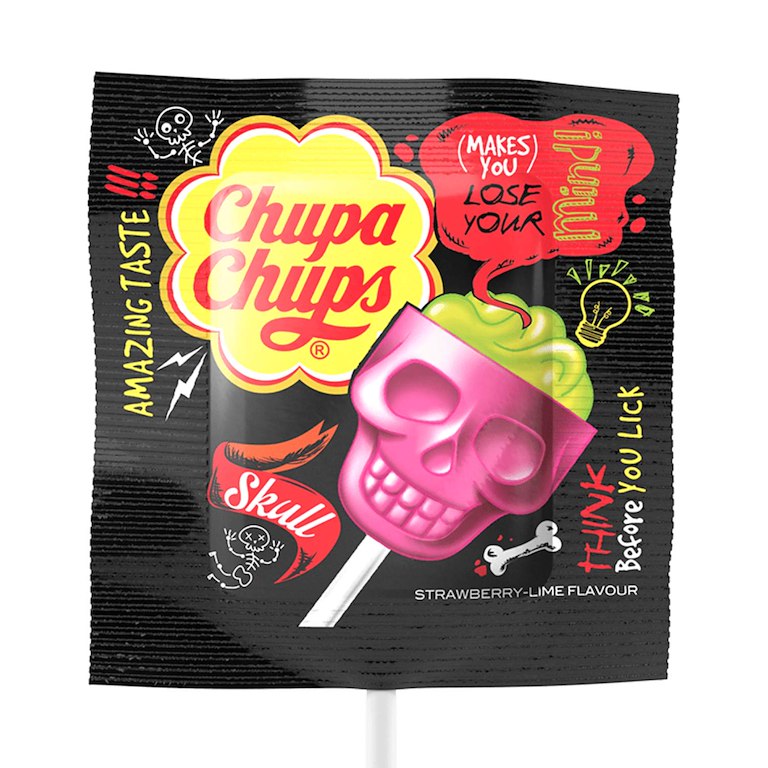 Chupa chups lizalica 3d skull 15g chupa chups