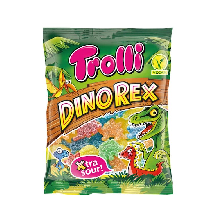 Trolli bombone gum dino rex 100g trolli