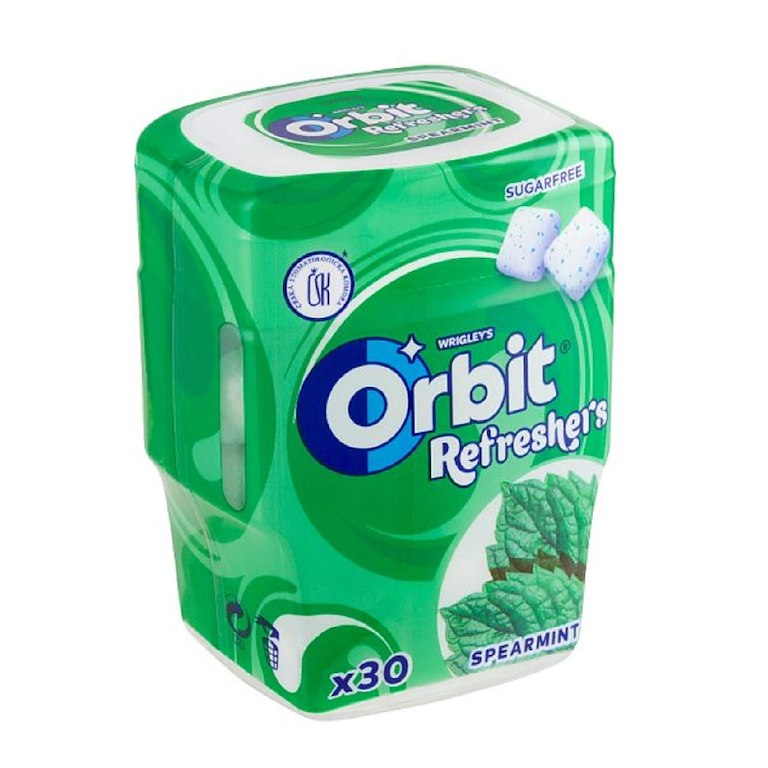 Wrigley žv guma orbit spearmint refresh botle 70g wrigley