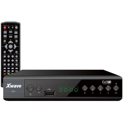 XWAVE DVB-T2 M4 Set Top Box, metalno kućiste, LED display, scart, HDMI, USB, media player