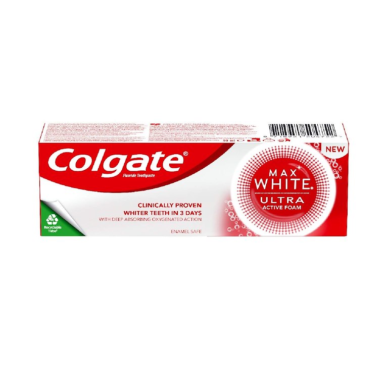 Colgate zp max white ultra active foam 50ml colgate