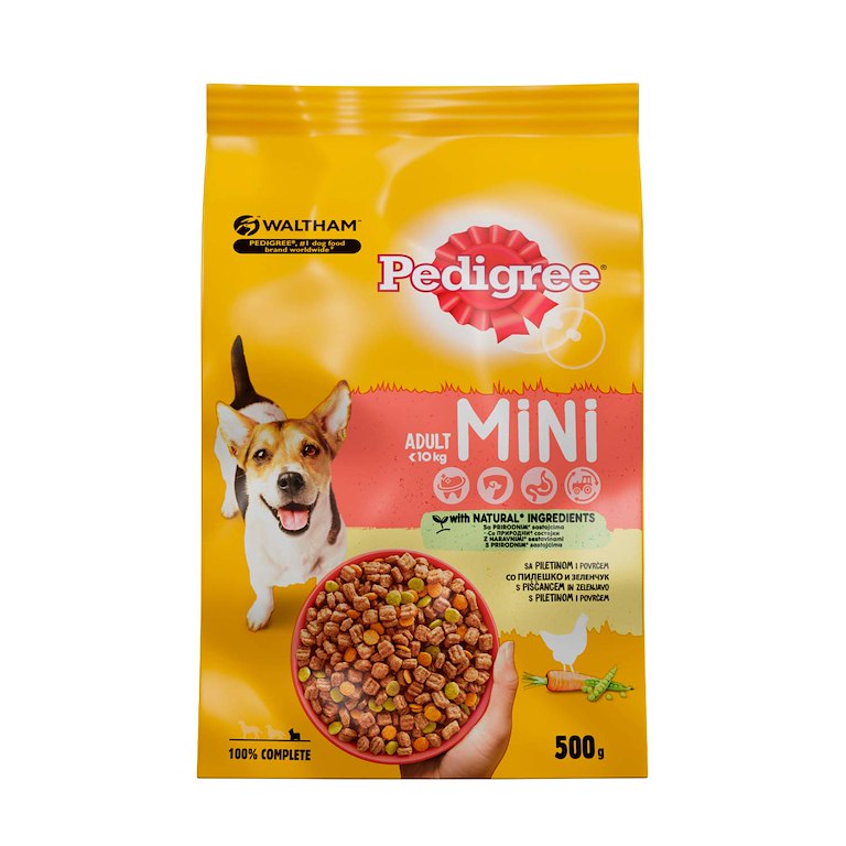 Pedigree hrana za pse briketi mini živ pov 500g pedigree