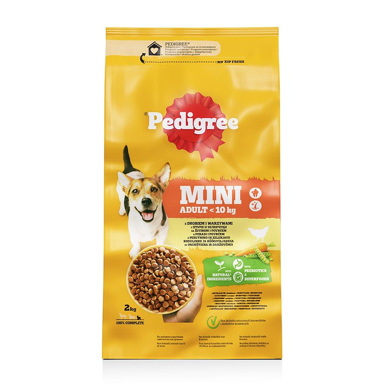 Pedigree hrana za pse piletina i povrće 2kg pedigree