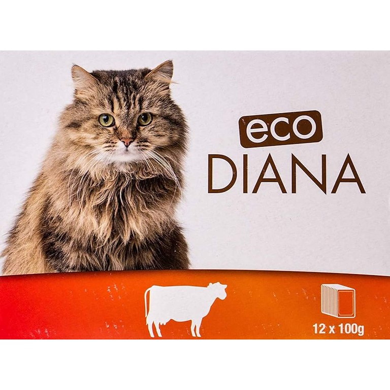 Eco diana hrana komadići govedine 12x100g eco diana