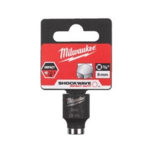 Milwaukee Udarna cev – utičnica 3/8, kratka, 6 – tačaka, 8 mm, Shockwave, 4932478008