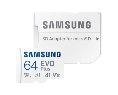SAMSUNG EVO PLUS 64GB class 10 + adapter MB-MC64KA