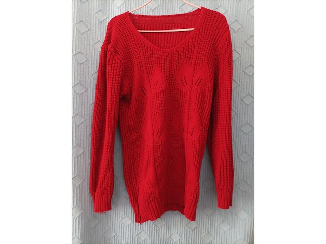 Ženski crveni džemper M/L