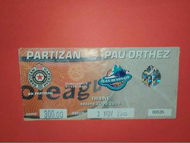 KK PARTIZAN -PAU ORTHEZ 3.NOV.2005-ULAZNICA