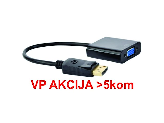 A-DPM-VGAF-03 ** Gembird DisplayPort to VGA adapter cable, BLACK (379)