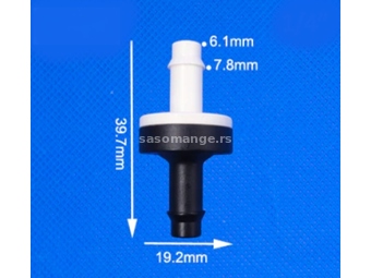 Nepovratni ventil 6mm veoma mali otpor protoka