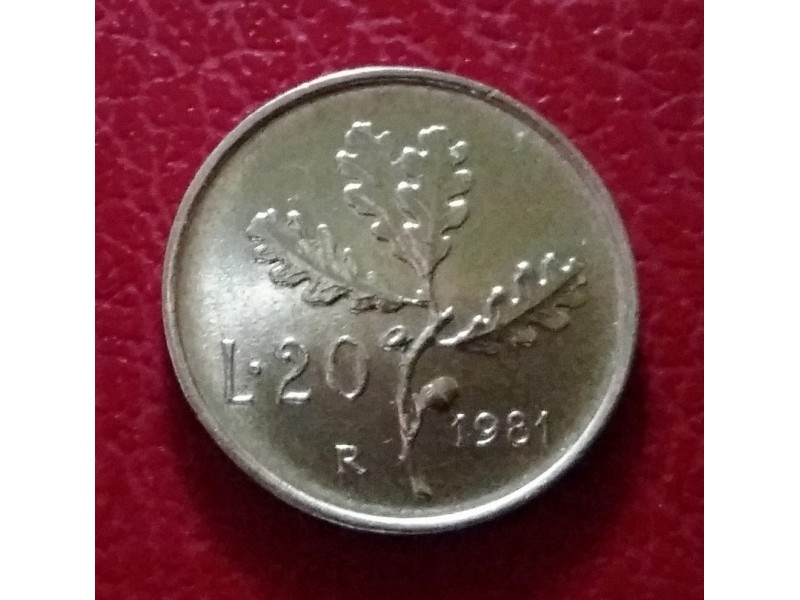 Italija - 20 lira 1981.