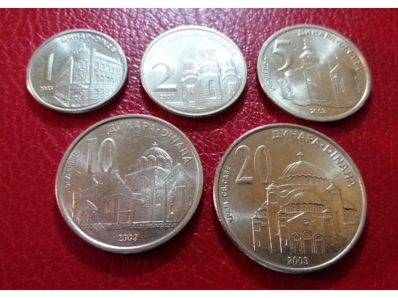 Komplet dinara 2003