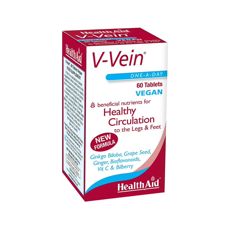 HealthAid V-Vein® 60 Tableta za Zdrave Krvne Sudove i Dobru Cirkulaciju