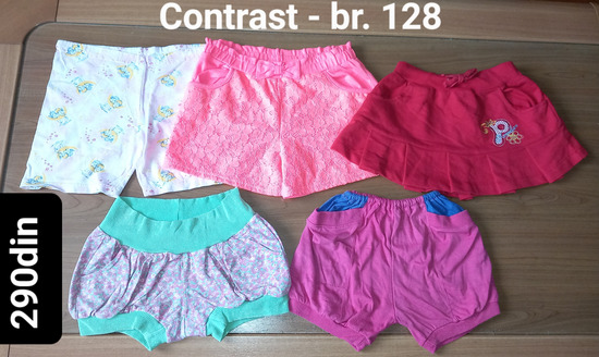 Contrast šorts suknja devojčice br. 128