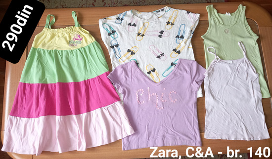 Zara C&A majice haljina za devojčice br. 140