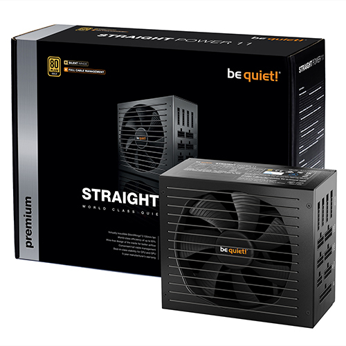 STRAIGHT POWER 11 1000W, 80 PLUS Gold efficiency (up to 93%), Virtually inaudible Silent Wings 3 135