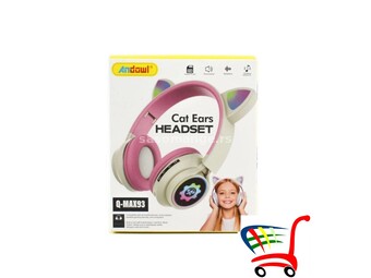 BLUETOOTH slušalice/dečije/Cat ears Q-MAX93 - BLUETOOTH slušalice/dečije/Cat ears Q-MAX93