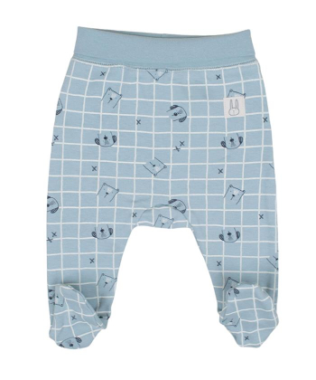 Just Kiddin Organic pantalonice za dečake sa stopicama 0-3 meseca Little Doggies Blue - 17000423