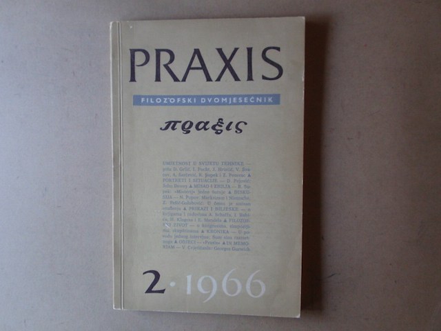 PRAXIS FILOZOFSKI ČASOPIS  2 / 1966