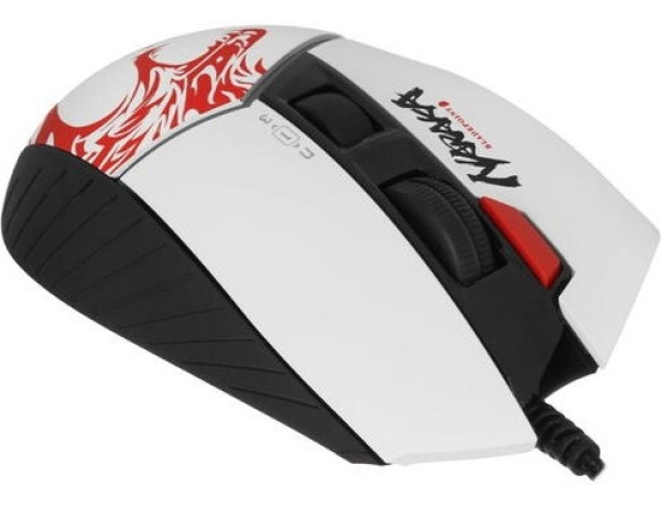 A4-W95 Max NARAKA Bloody RGB Gejmerski mis, 2000Hz/100-12.000 DPI, White USB 135mm