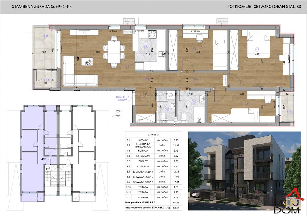 Stan,SREMSKA KAMENICA,SREMSKA KAMENICA,kv: 93, € 245430, ID: 1026983