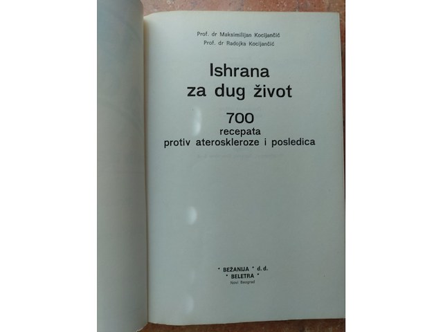 Ishrana za dug život-prof dr M.Kocijančić