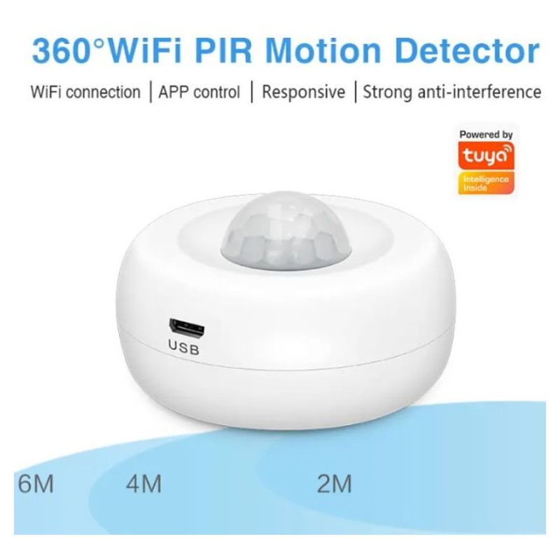 ZIGBEE-SMART-PIR-MS08 Gembird Tuya Smart Zigbee WiFi PIR Motion Detector Sensor Smart Life APP Works