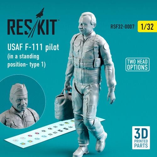 DISCONTINUED RES/KIT F32-0007 USAF F-111 Pilot (In A Standing Position - Type 1)