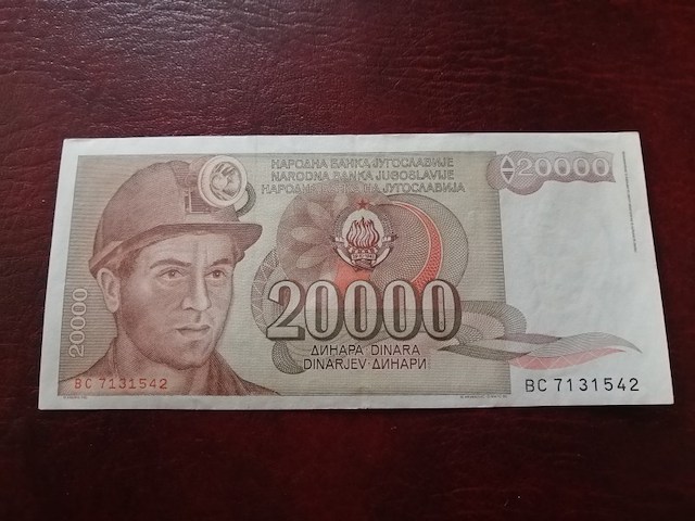 20000 din 1987 UNC