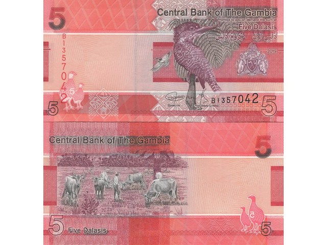 GAMBIA 5 Dalasis 2019 UNC