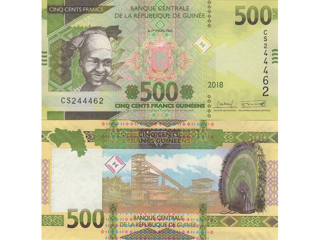 GUINEA 500 Francs 2018 UNC