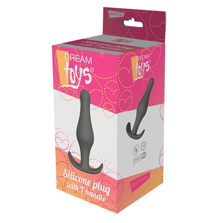Dream toys grey plug with T-handle 10,3cm