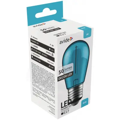 AVIDE LED Sijalica FILAMENT E27 1W plava