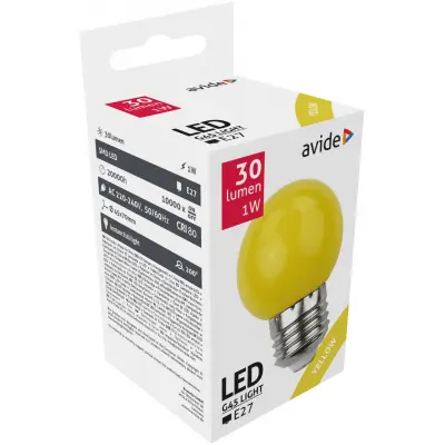 AVIDE LED Sijalica E27 G45 1W žuta