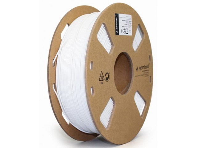 3DP-PLA-01-MTW Mat PLA Filament za 3D stampac 1.75mm, kotur 1KG, white