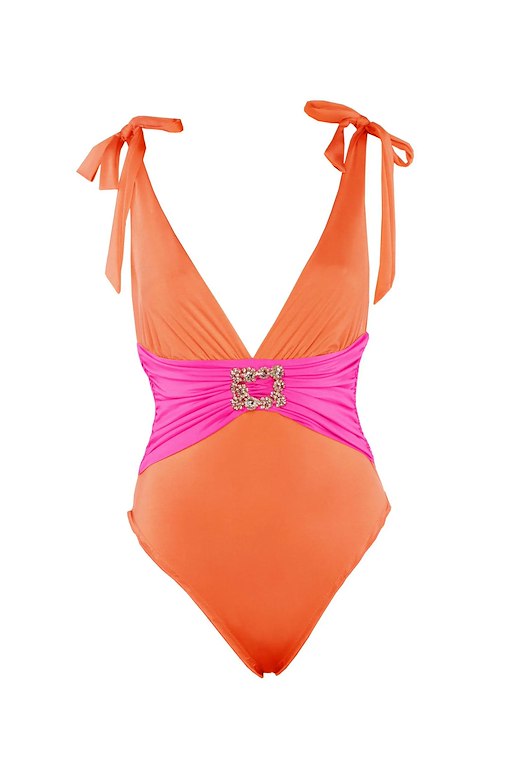 DEVI COLLECTION Ženski jednodelni kupaći kostim Aria narandžasto-roze