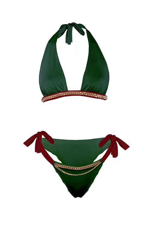 DEVI COLLECTION Ženski dvodelni kupaći kostim Kasia zimzeleni