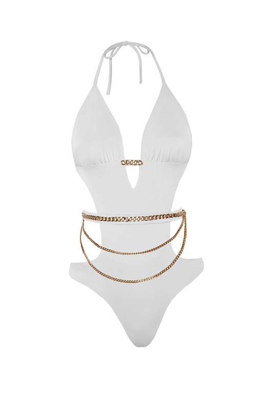 DEVI COLLECTION Ženski jednodelni kupaći kostim Moly beli