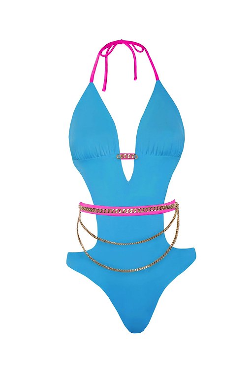DEVI COLLECTION Ženski jednodelni kupaći kostim Moly plavi