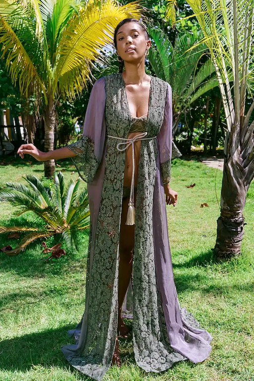 ZOLIE COLLECTION Ženski kaftan lavanda