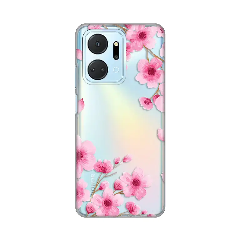 Silikonska maska za Honor X7a Rose flowers Print Skin providna