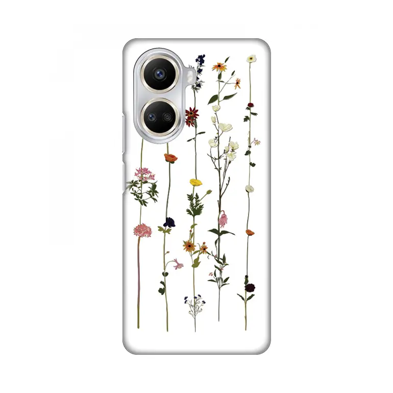 Silikonska maska za Huawei Nova 10 SE Flower Print Skin bela