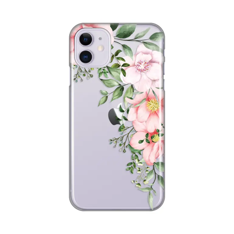 Silikonska maska za Iphone 11 6.1 Gentle Rose Pattern Print Skin providna