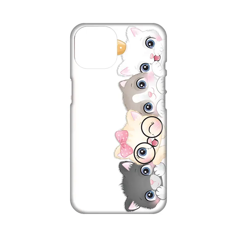 Silikonska maska za iPhone 14 6.1 Cats Print Skin bela