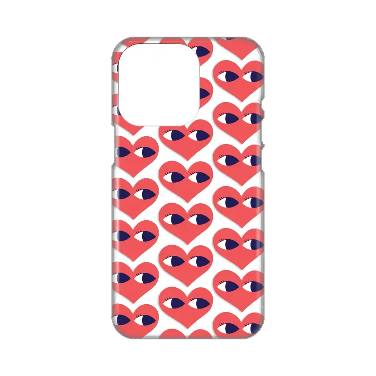 Silikonska maska za iPhone 14 Pro 6.1 Eye Heart Pattern Print Skin šarena