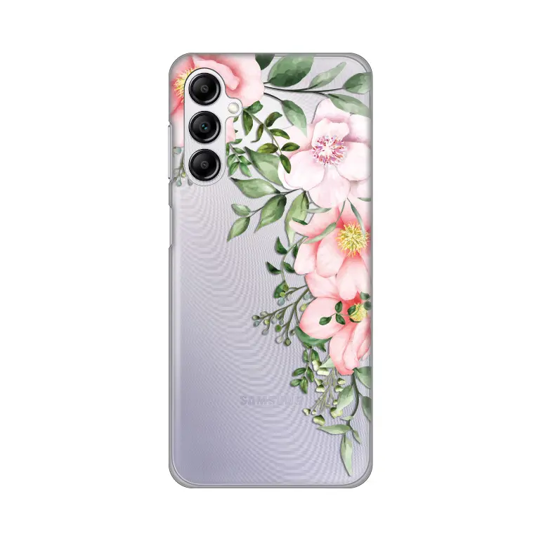 Silikonska maska za Samsung A145R Galaxy A14 4G Gentle Rose Pattern Print Skin providna