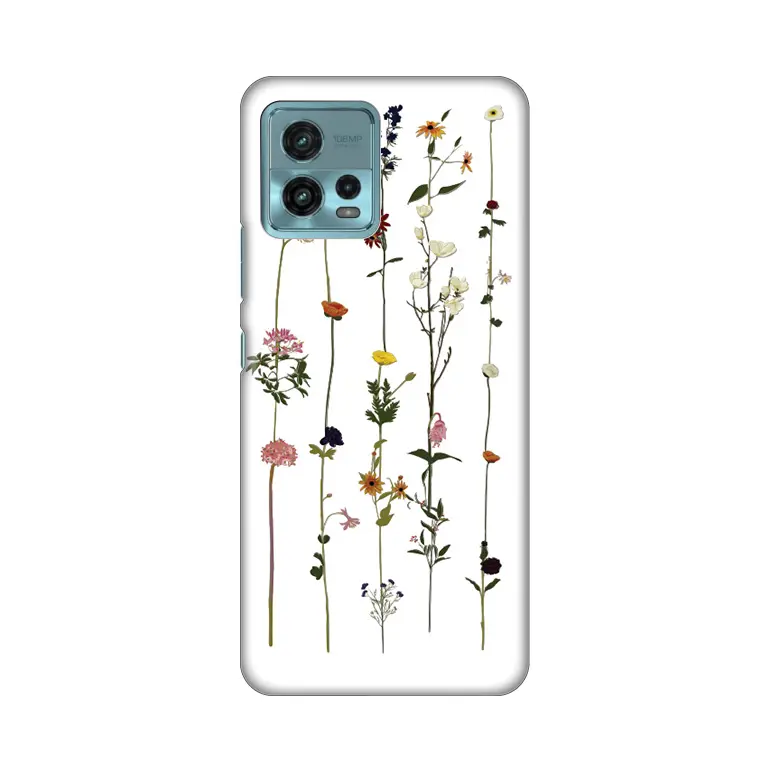 Silikonska maska za Motorola Moto G72 Flower Print Skin bela